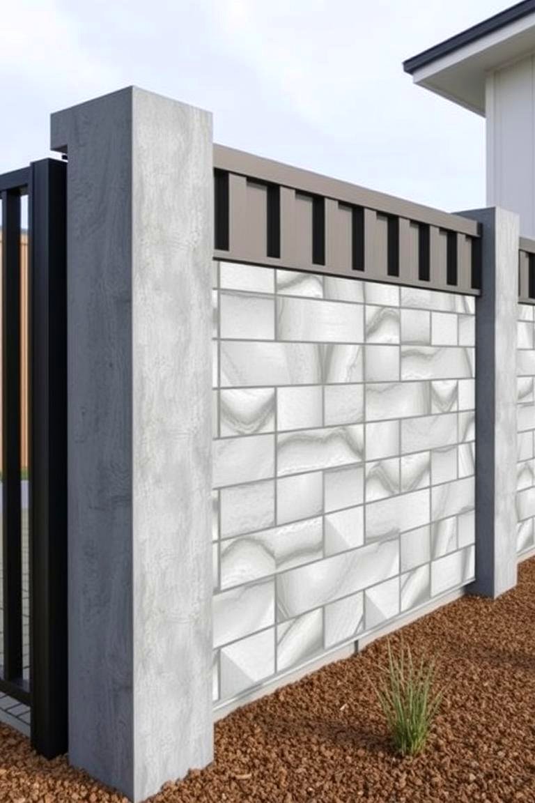 22 Concrete Block Fence Ideas for Privacy & Modern Style - Lost At E Minor