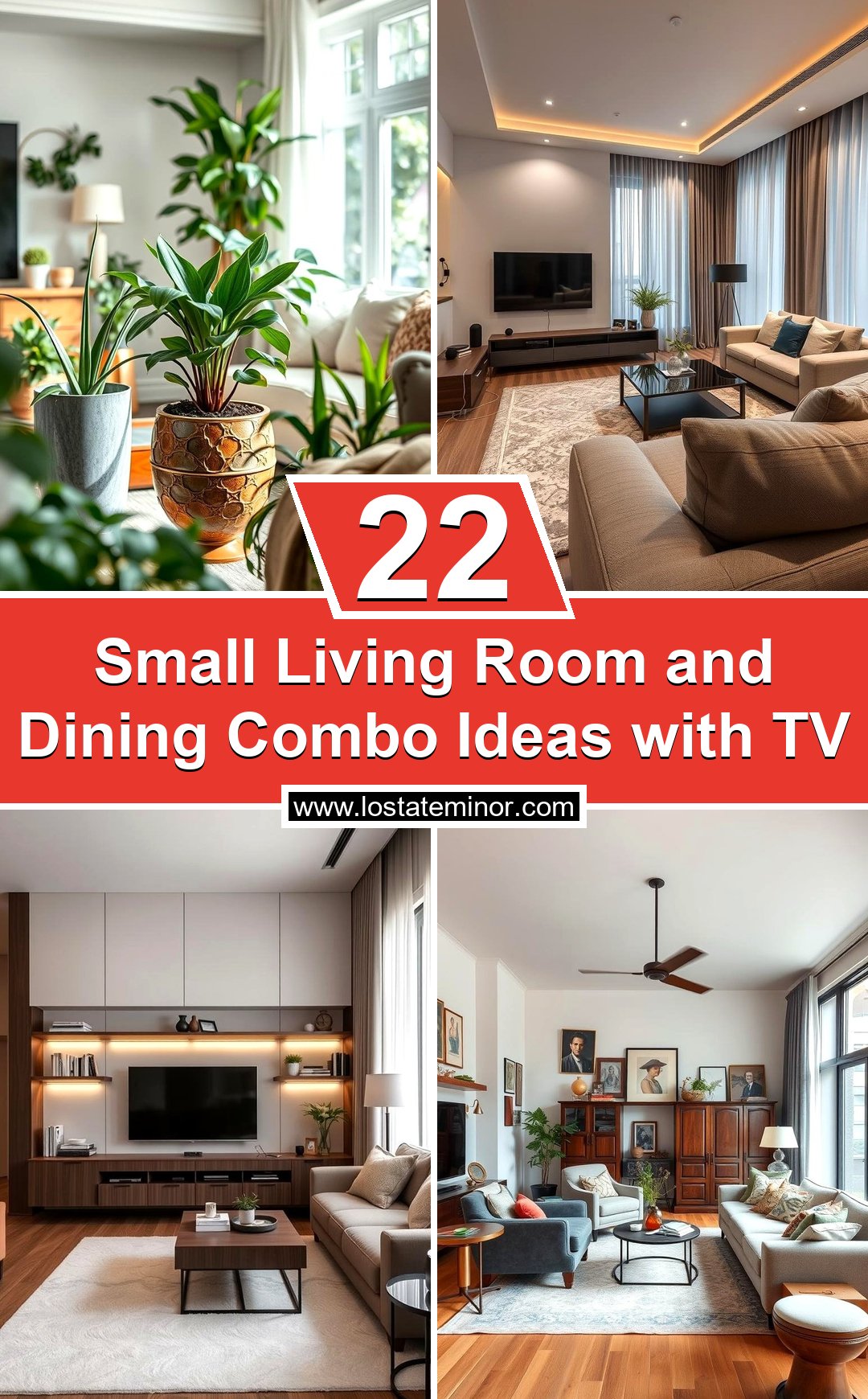 22 Small Living Room & Dining Combo Ideas with TV - Lost At E Minor