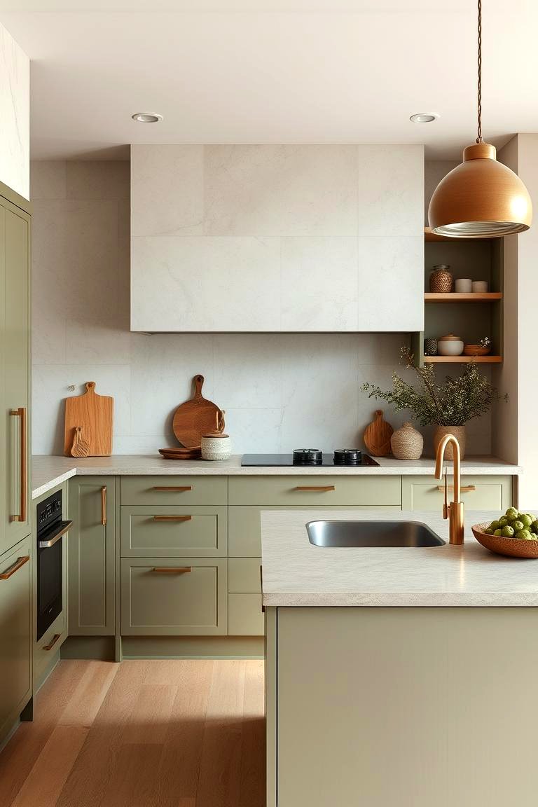 22 Fresh Kitchens With Green Countertops: Color Inspiration - Lost At E ...