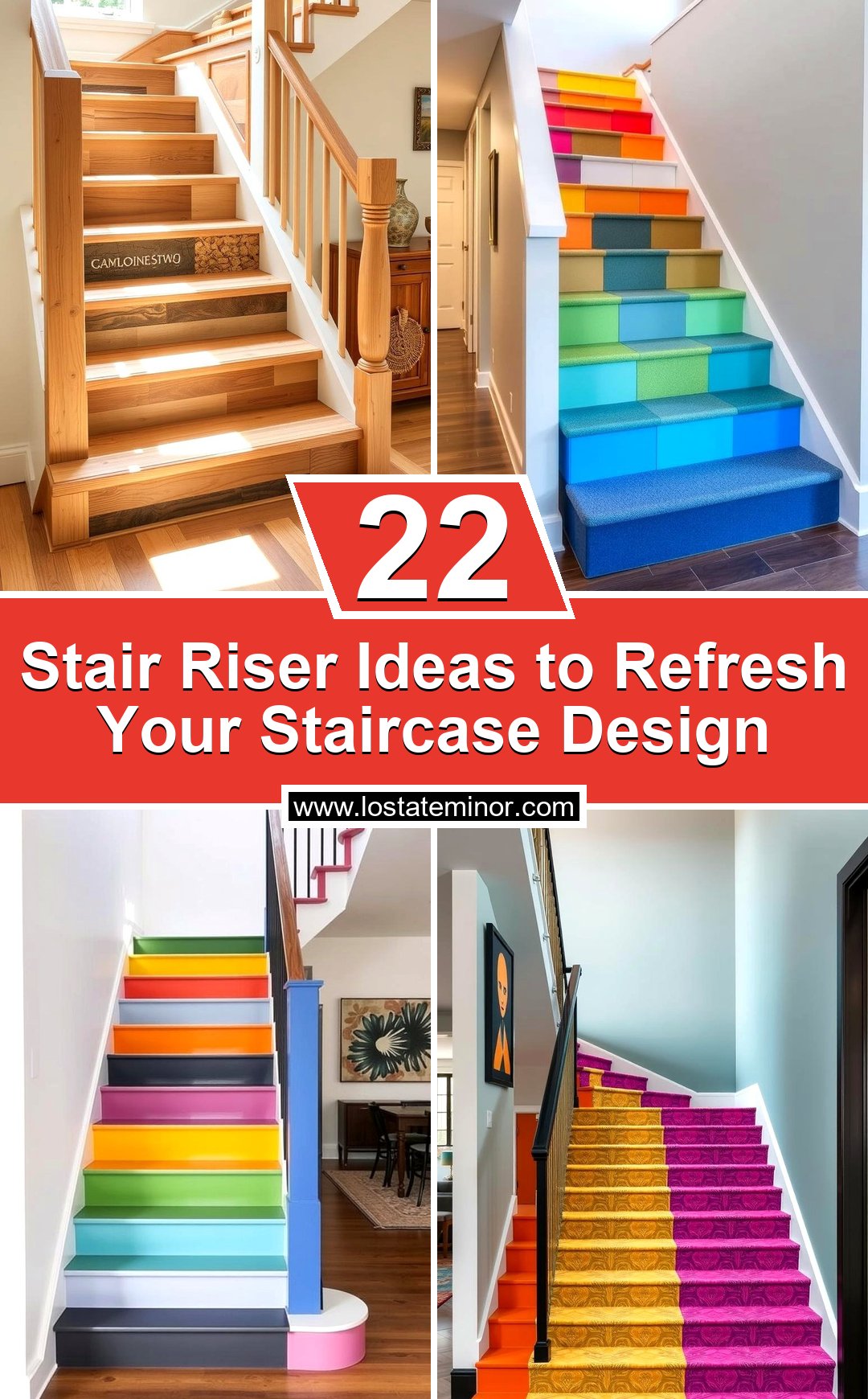 22 Stair Riser Ideas to Refresh Your Staircase Design - Lost At E Minor