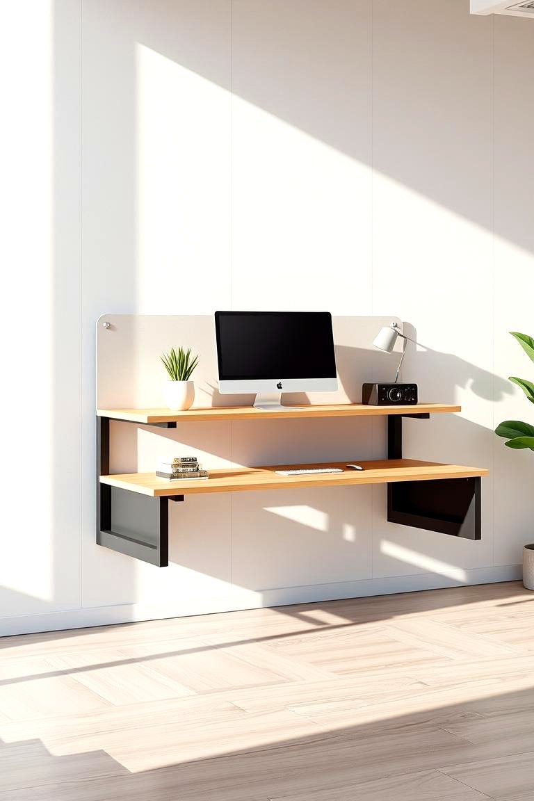 22 Floating Desk Ideas for Compact Home Office Solutions - Lost At E Minor