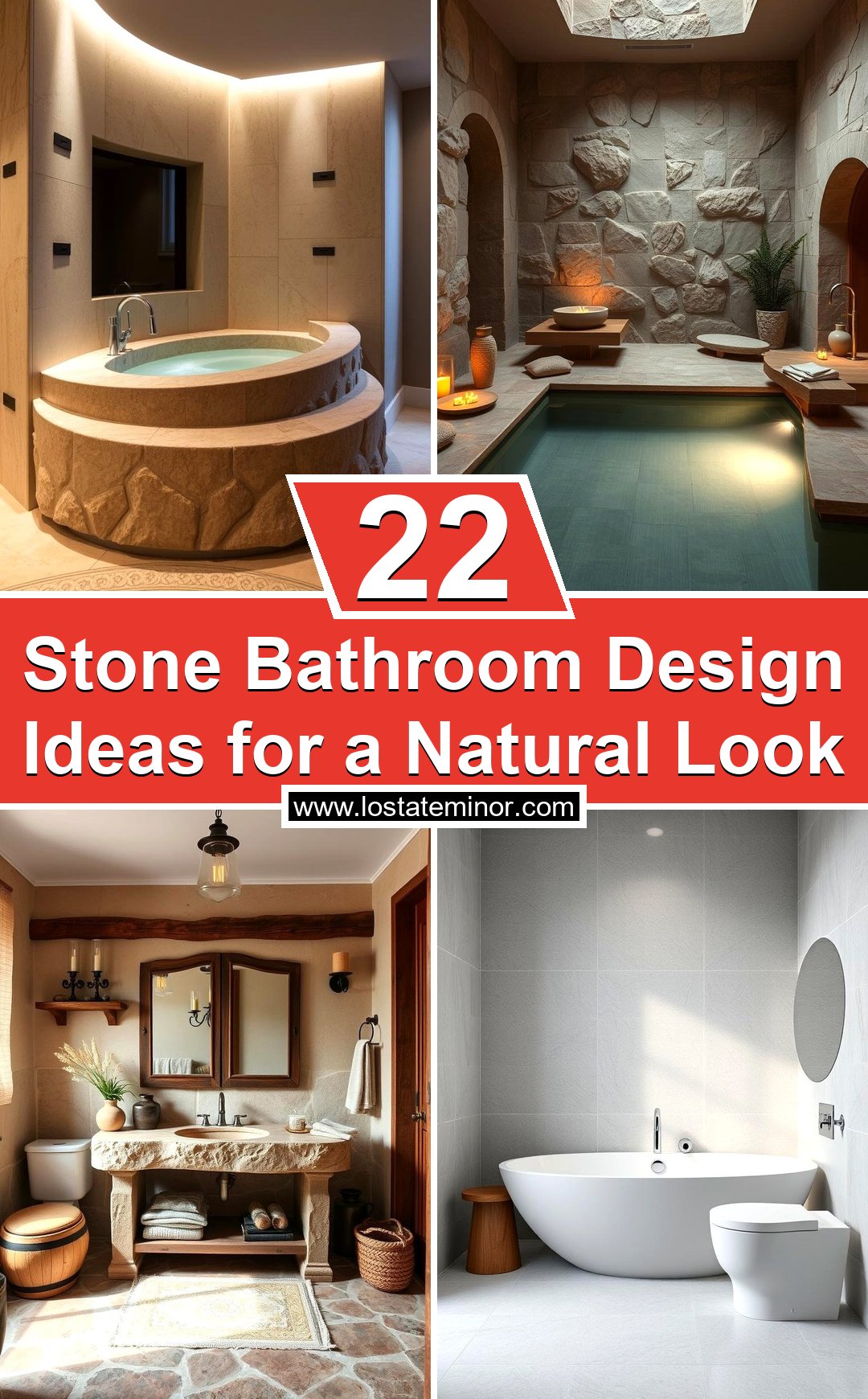 22 Stone Bathroom Design Ideas for a Natural Look - Lost At E Minor