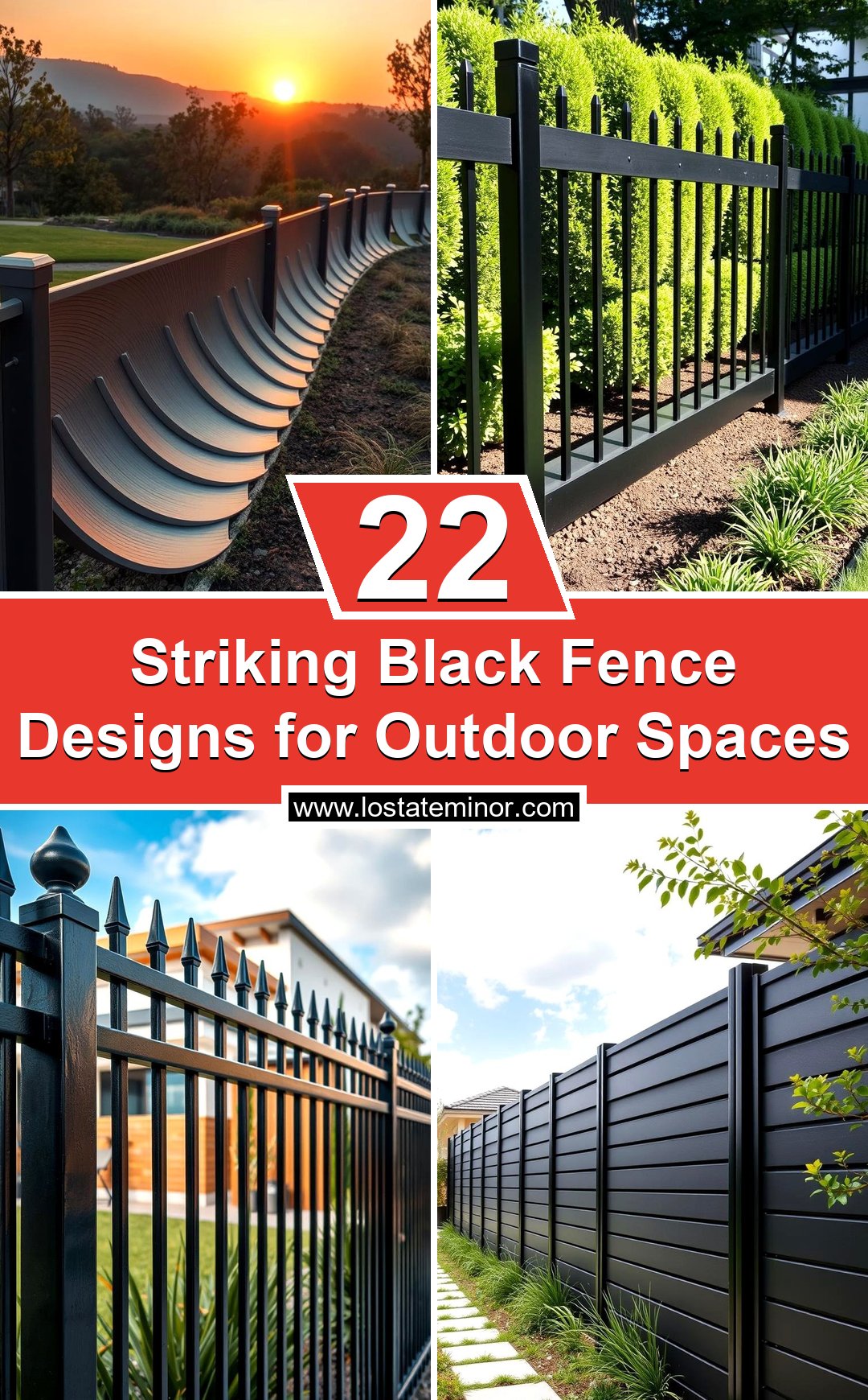 22 Striking Black Fence Designs for Outdoor Spaces - Lost At E Minor