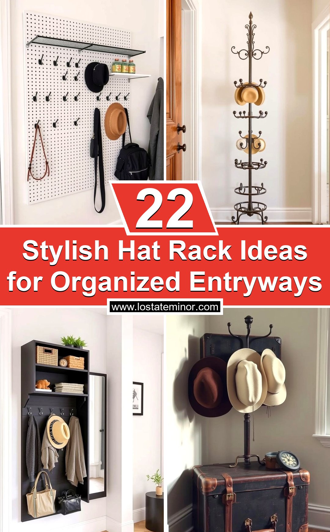 22 Stylish Hat Rack Ideas for Organized Entryways - Lost At E Minor