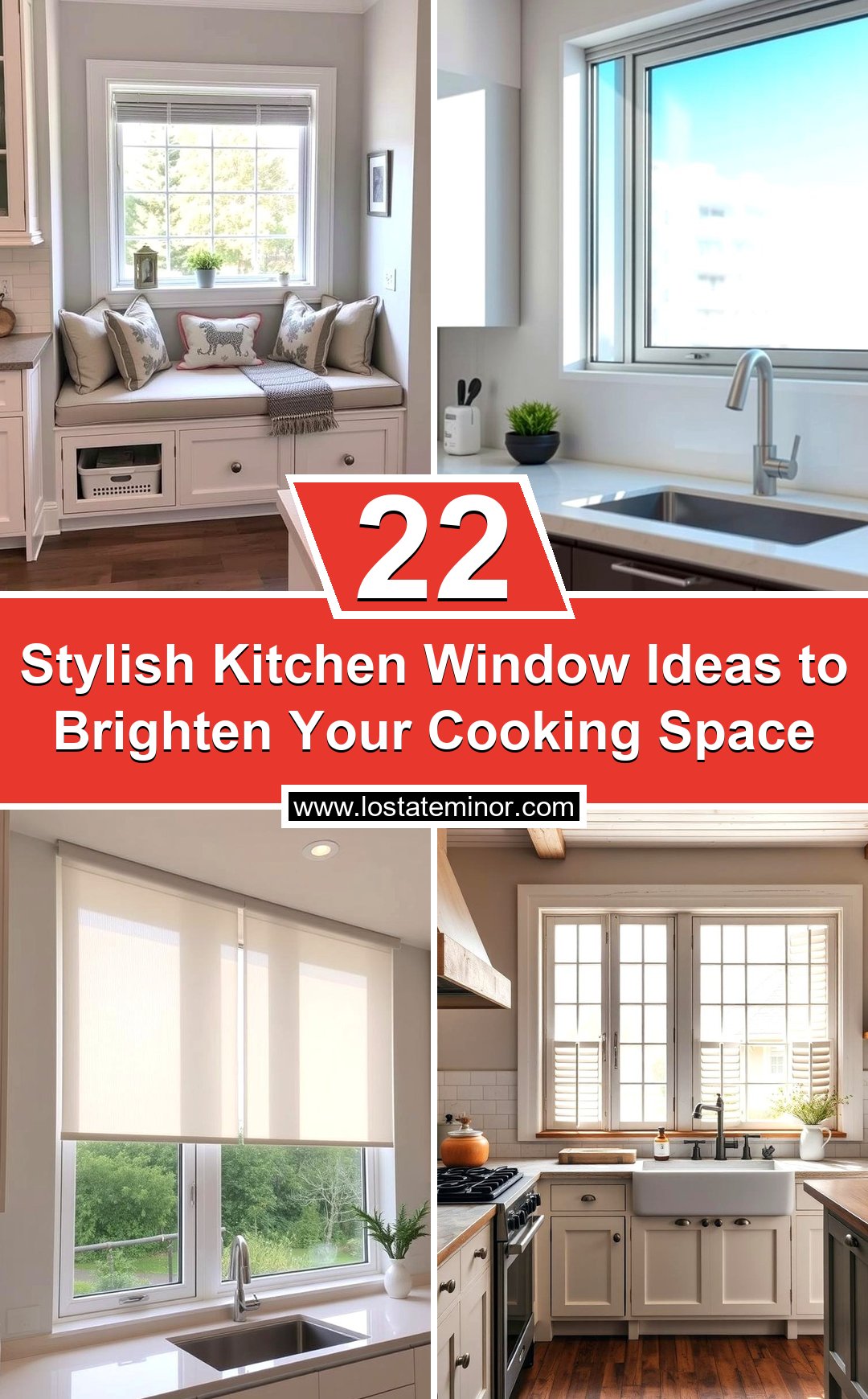 22 Stylish Kitchen Window Ideas to Brighten Your Cooking Space - Lost ...