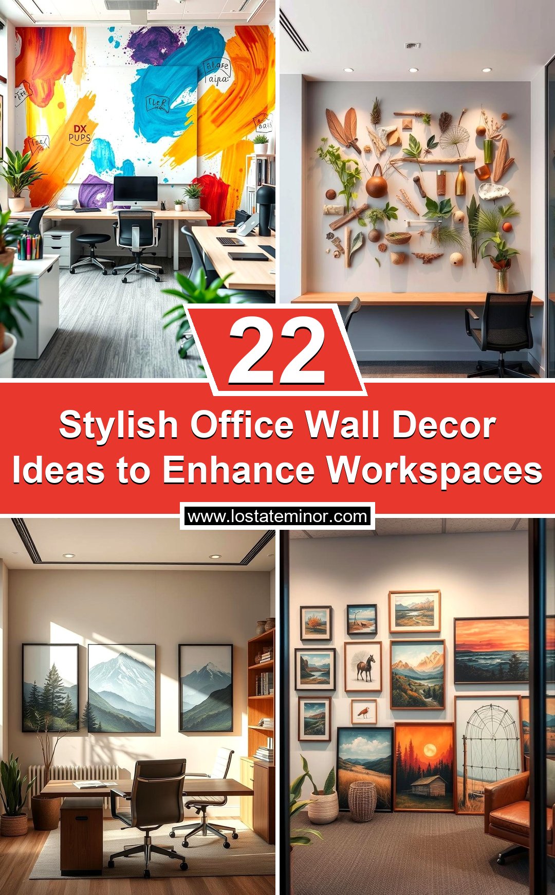 22 Stylish Office Wall Decor Ideas to Enhance Workspaces - Lost At E Minor