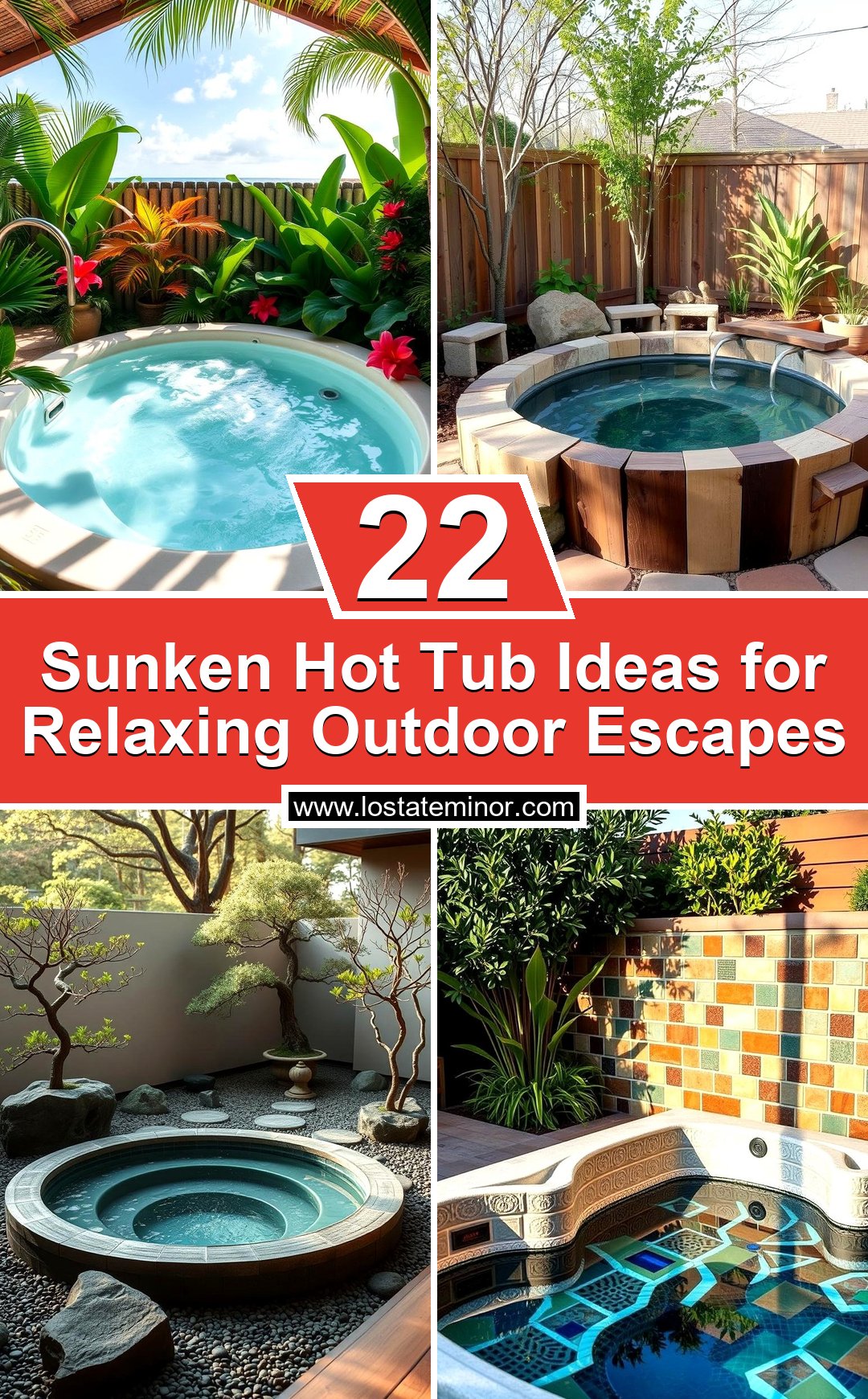 22 Sunken Hot Tub Ideas for Relaxing Outdoor Escapes - Lost At E Minor
