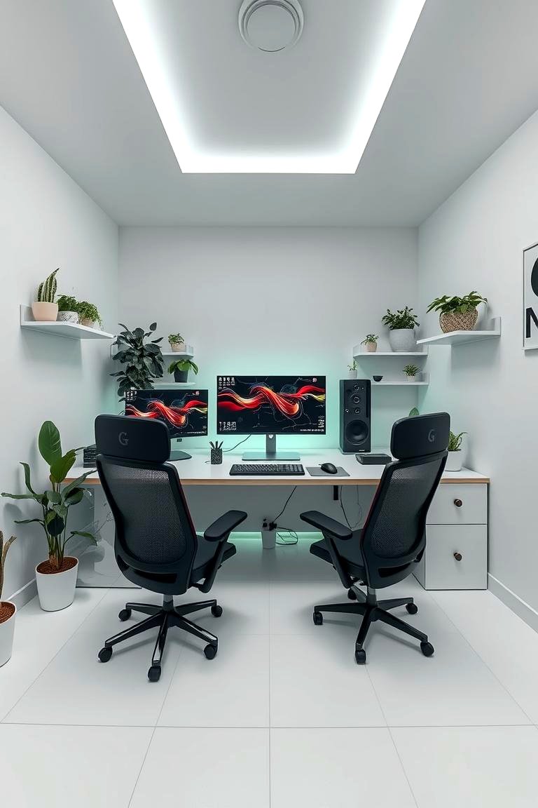22 All White Gaming Setup Ideas for a Sleek Modern Look - Lost At E Minor