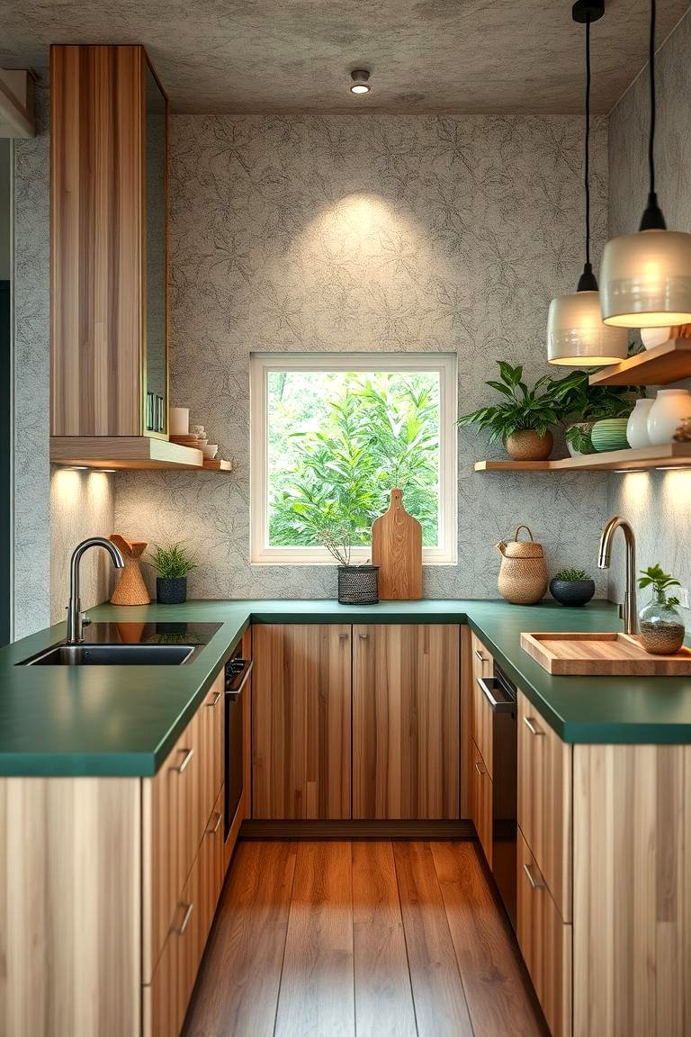 22 Fresh Kitchens With Green Countertops: Color Inspiration - Lost At E ...