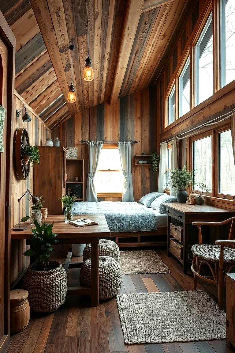 22 Cozy One-Room Cabin Interior Design Concepts - Lost At E Minor