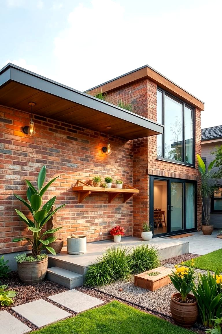 22 Brown Brick Exterior Home Ideas with Modern Flair - Lost At E Minor