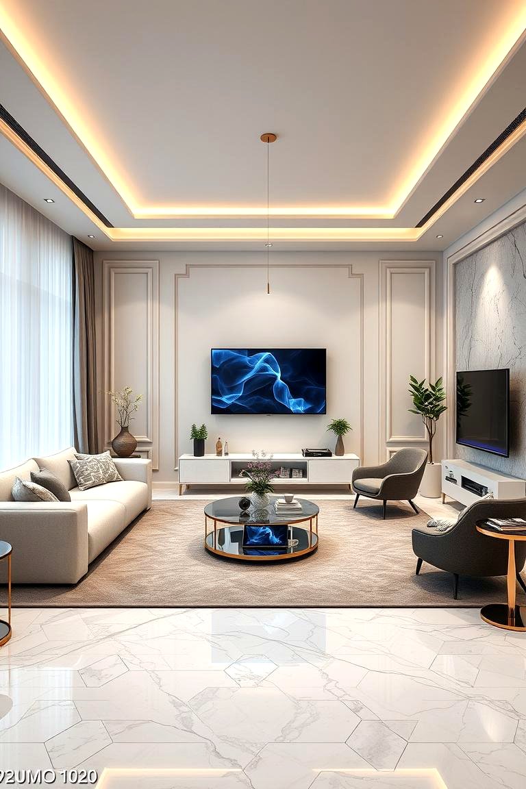 22 Marble Floor Living Room Ideas: Glossy & Geometric - Lost At E Minor