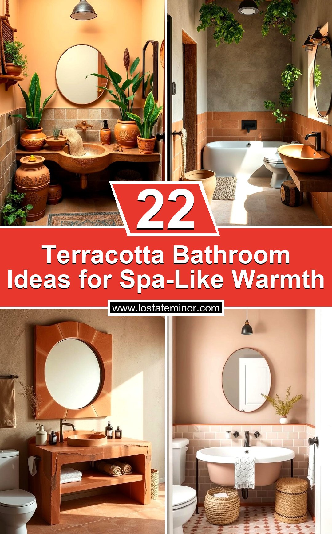 22 Terracotta Bathroom Ideas for Spa-Like Warmth - Lost At E Minor