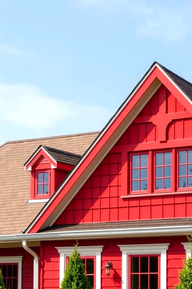 22 Dark Red House Exterior Ideas for Bold Curb Appeal - Lost At E Minor