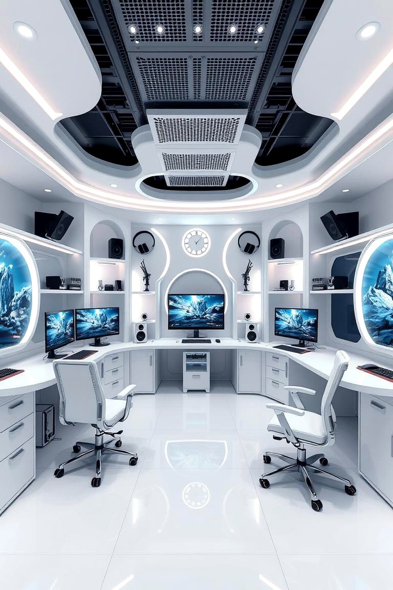 22 All White Gaming Setup Ideas for a Sleek Modern Look - Lost At E Minor