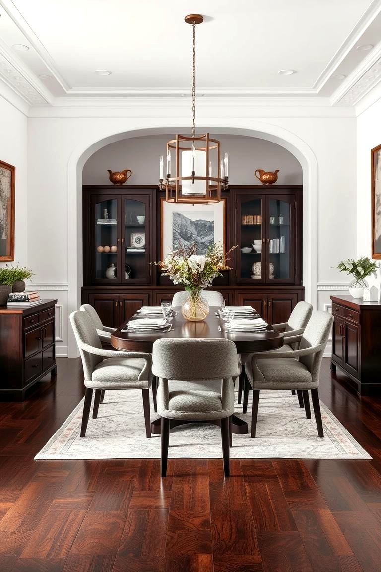 22 Dark Wood Floor Dining Room Ideas for Elegance - Lost At E Minor