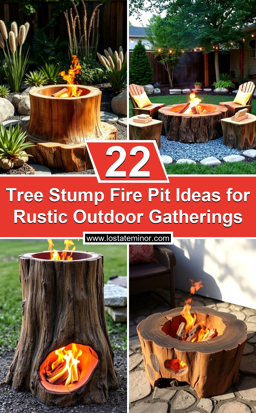 22 Tree Stump Fire Pit Ideas for Rustic Outdoor Gatherings - Lost At E ...