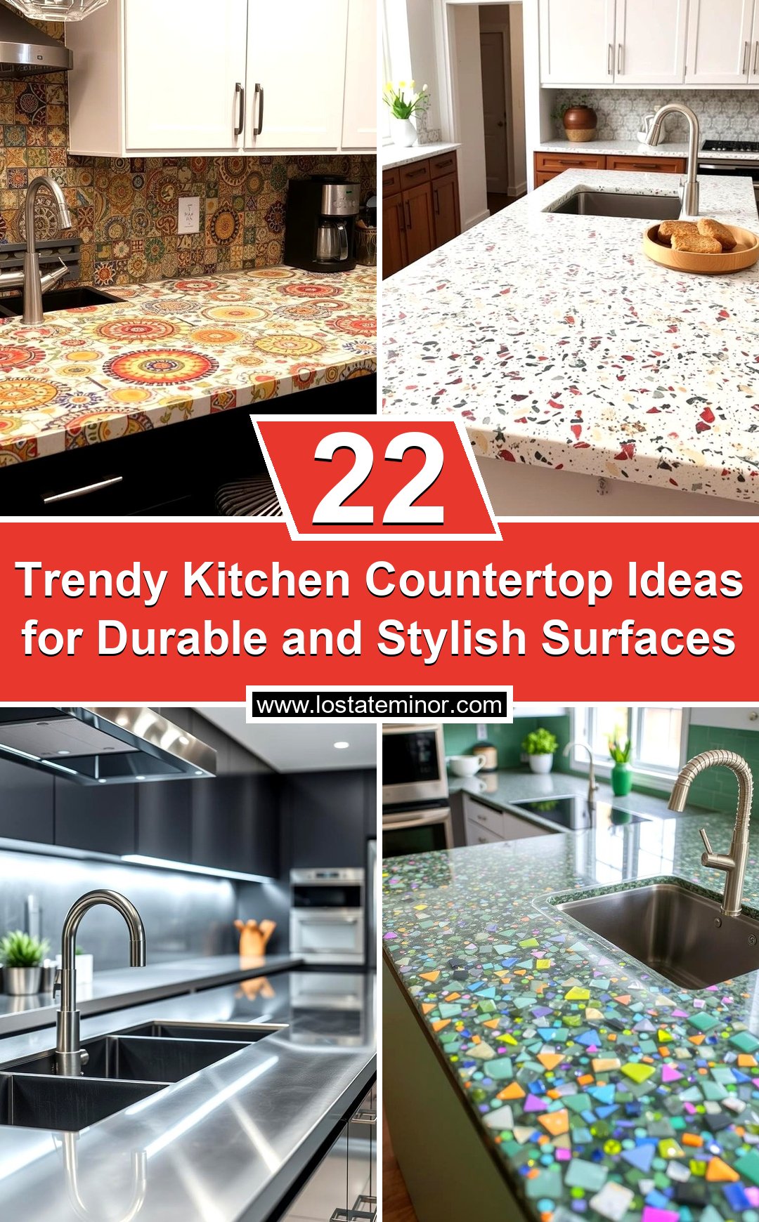 22 Trendy Kitchen Countertop Ideas for Durable & Stylish Surfaces ...