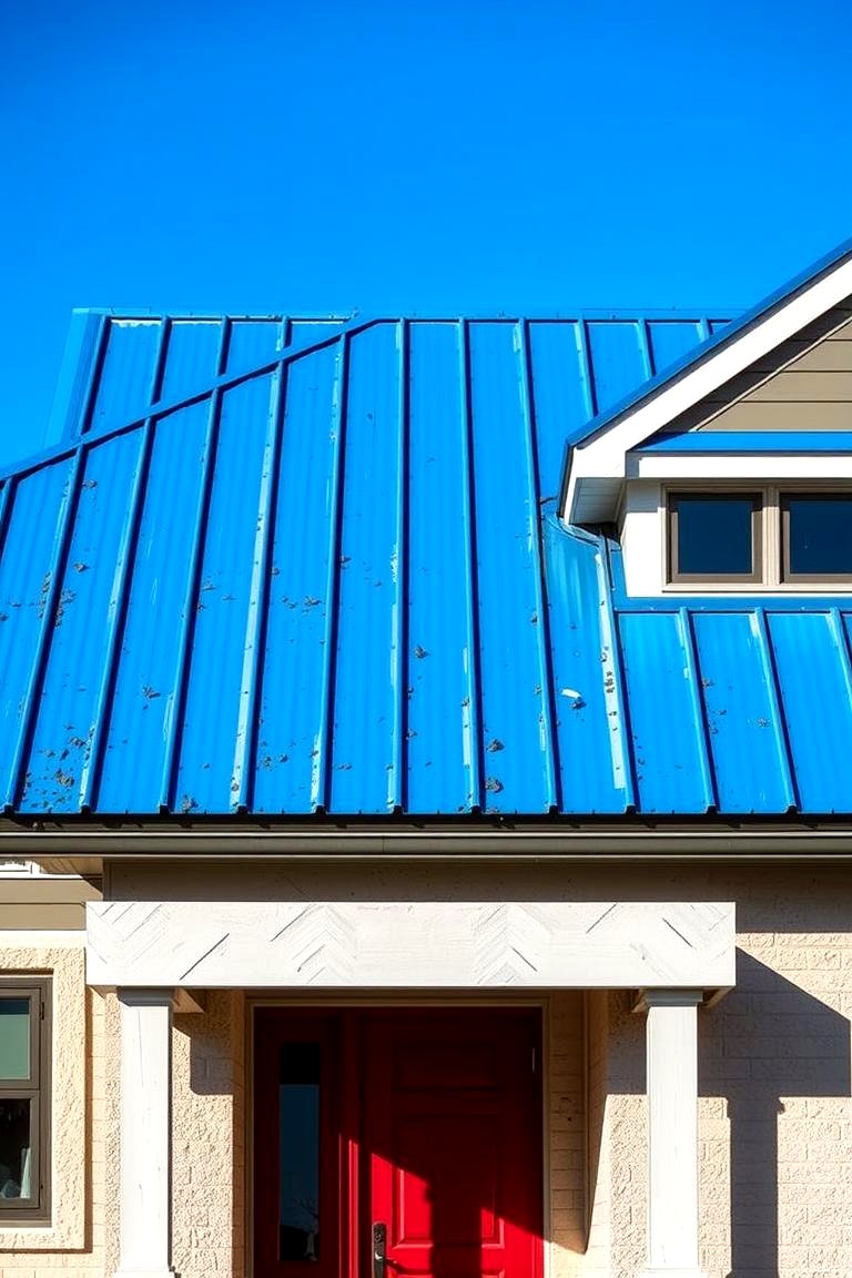 22 Houses With Blue Metal Roofs: Stylish & Durable Designs - Lost At E ...