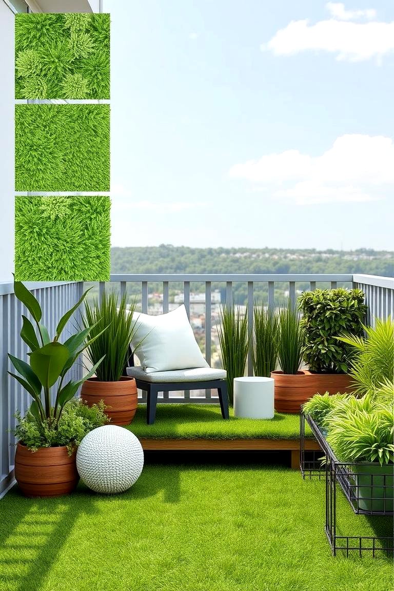 22 Artificial Grass Balcony Designs for Urban Greenery - Lost At E Minor