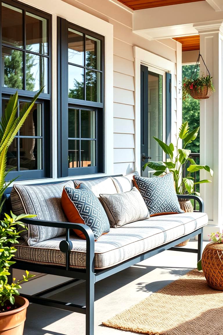22 Cozy Front Porch Bench Ideas for Welcoming Seating & Charm - Lost At ...