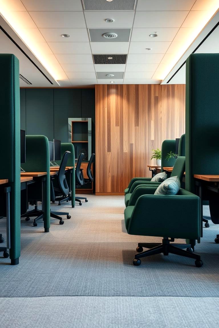 22 Dark Green Office Ideas for a Focused Work Environment - Lost At E Minor