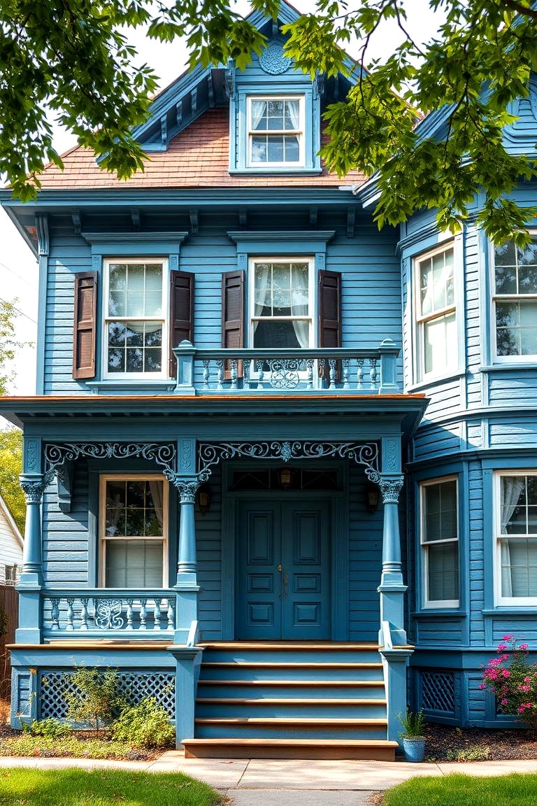 22 Blue Victorian House Color Inspiration Ideas - Lost At E Minor