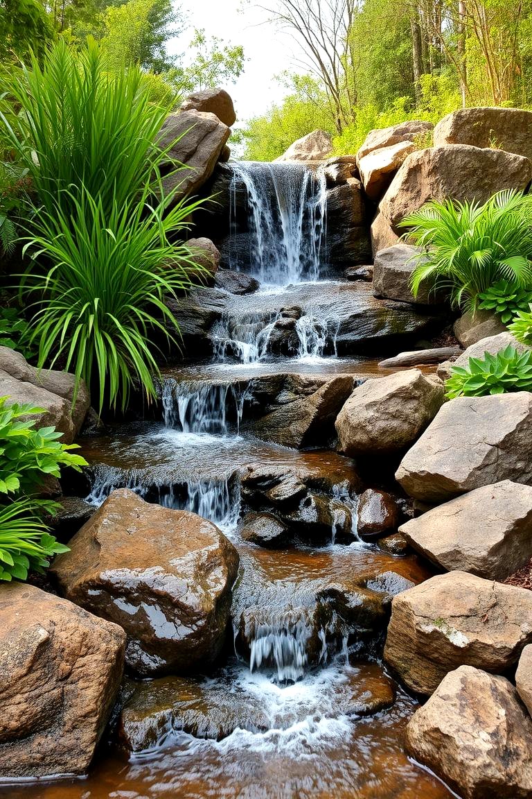 22 Pondless Waterfall Ideas for Low-Maintenance Beauty - Lost At E Minor
