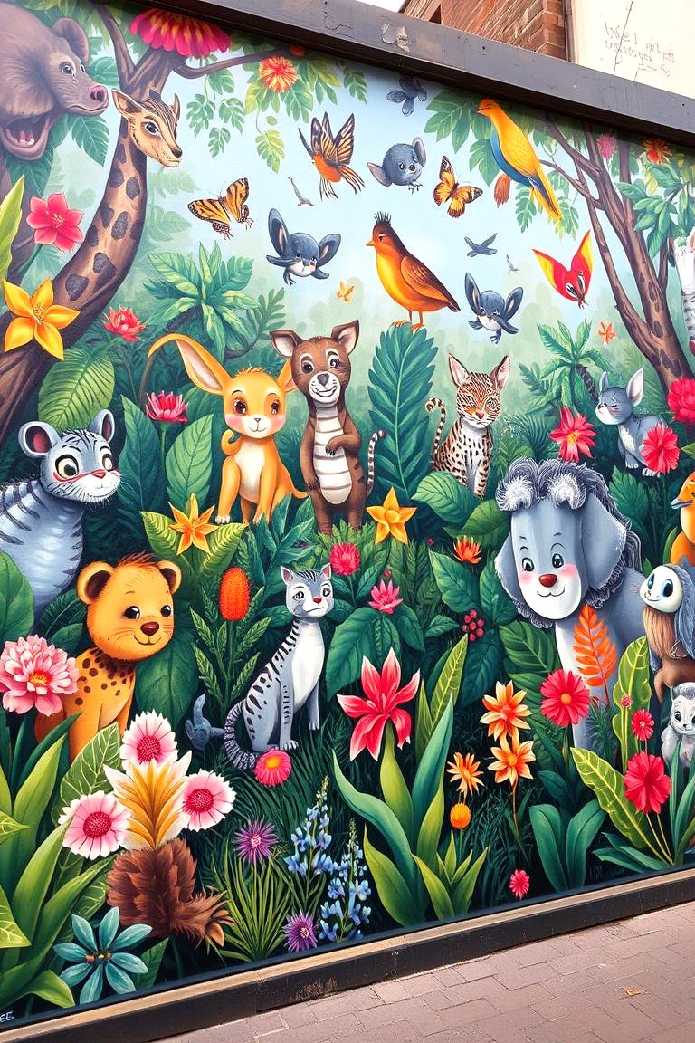 22 Vibrant Garden Mural Ideas to Brighten Outdoor Walls - Lost At E Minor