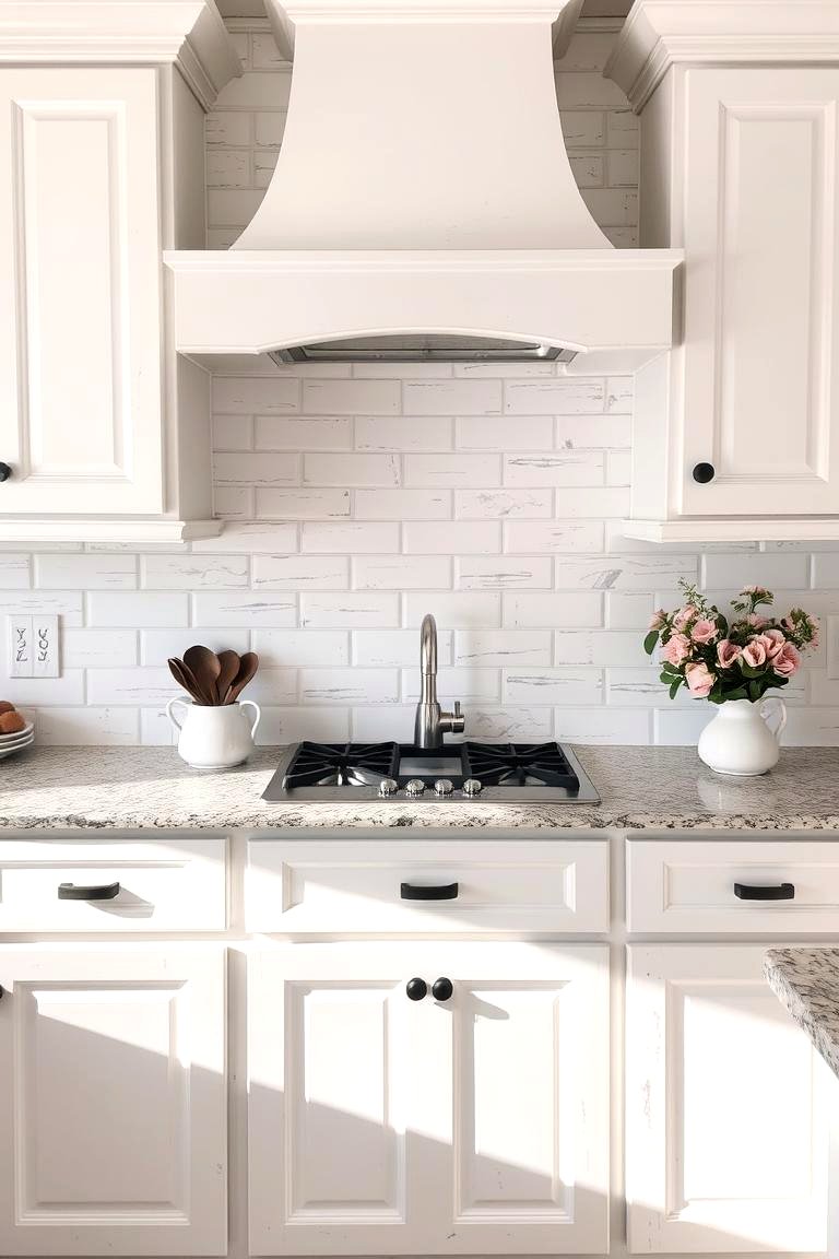 22 Backsplash Ideas for White Cabinets & Granite Tops - Lost At E Minor