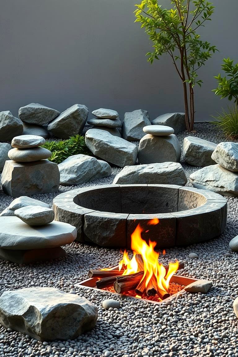 22 Stunning Rock Fire Pit Ideas for Outdoor Gatherings - Lost At E Minor