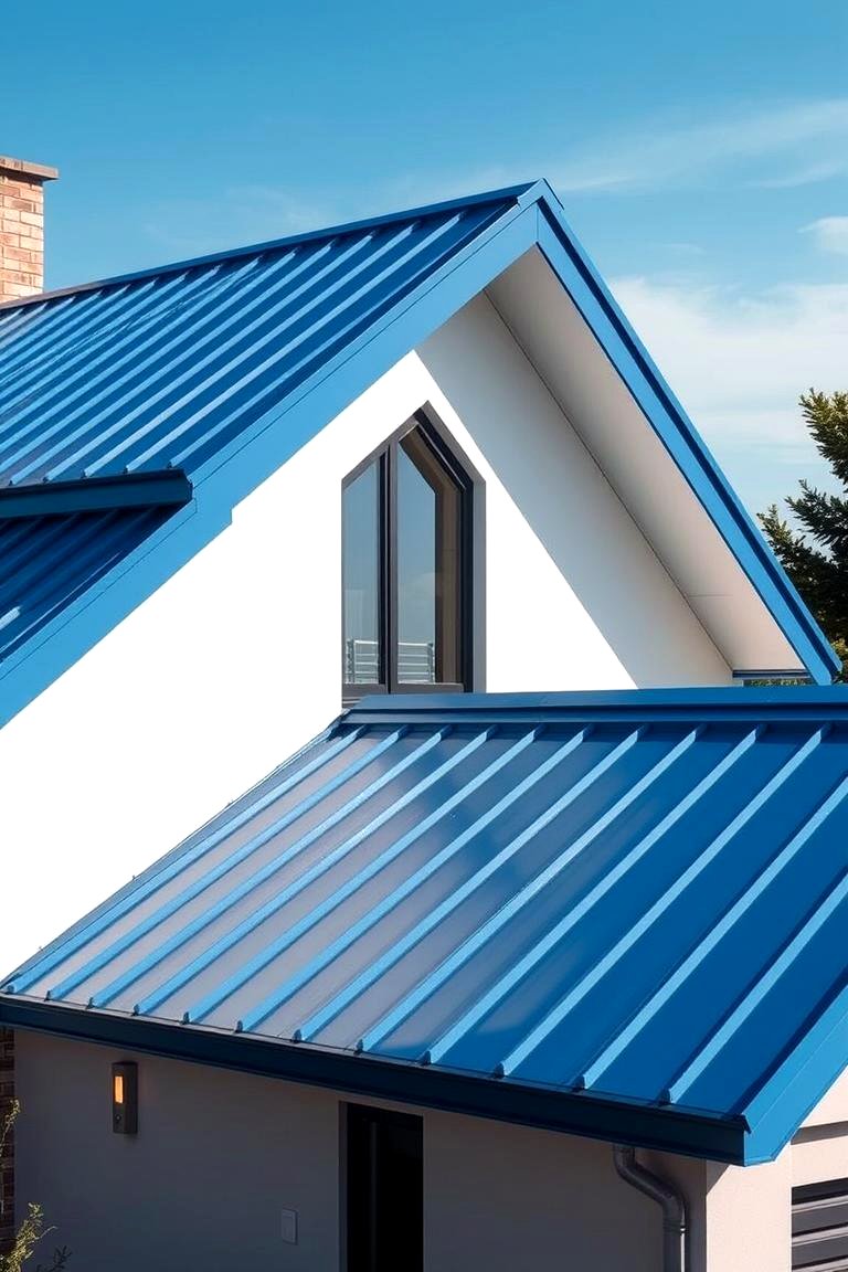 22 Houses With Blue Metal Roofs: Stylish & Durable Designs - Lost At E ...