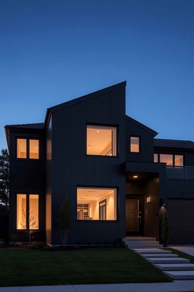 22 Dark Grey House Exterior Ideas for Bold Curb Appeal - Lost At E Minor