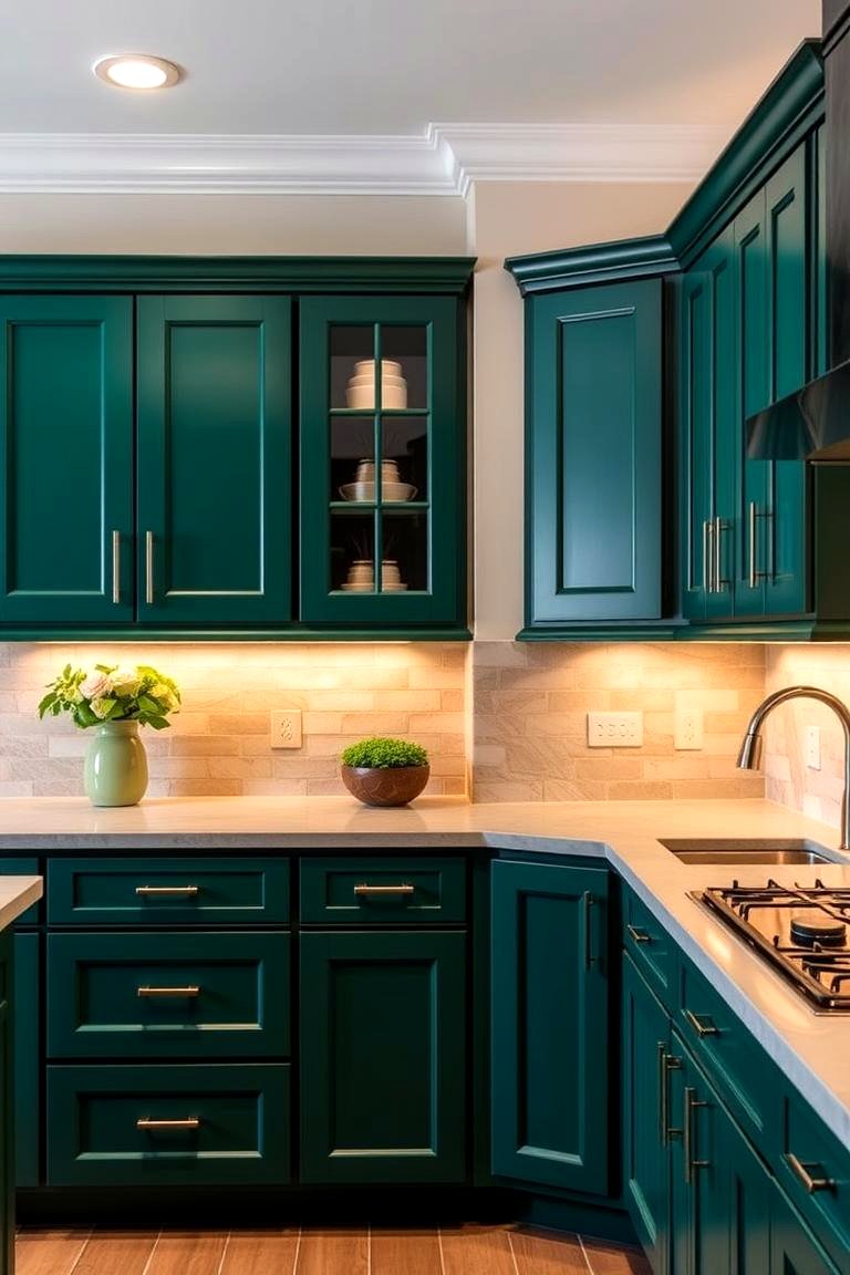 22 Emerald Green Kitchen Ideas for Vibrant Culinary Spaces - Lost At E ...