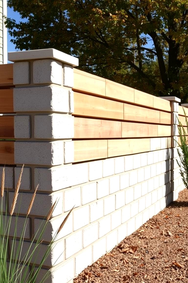 22 Cinder Block Fence Ideas for Durable Outdoor Design - Lost At E Minor