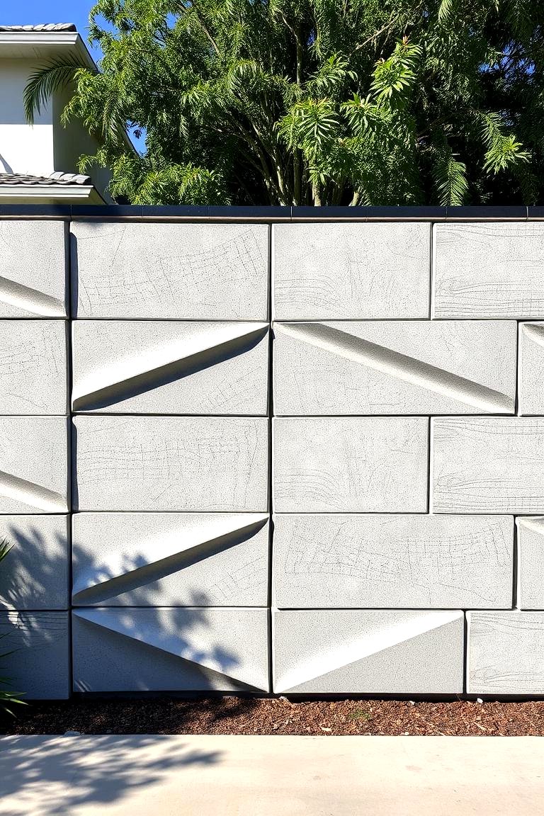 22 Concrete Block Fence Ideas for Privacy & Modern Style - Lost At E Minor
