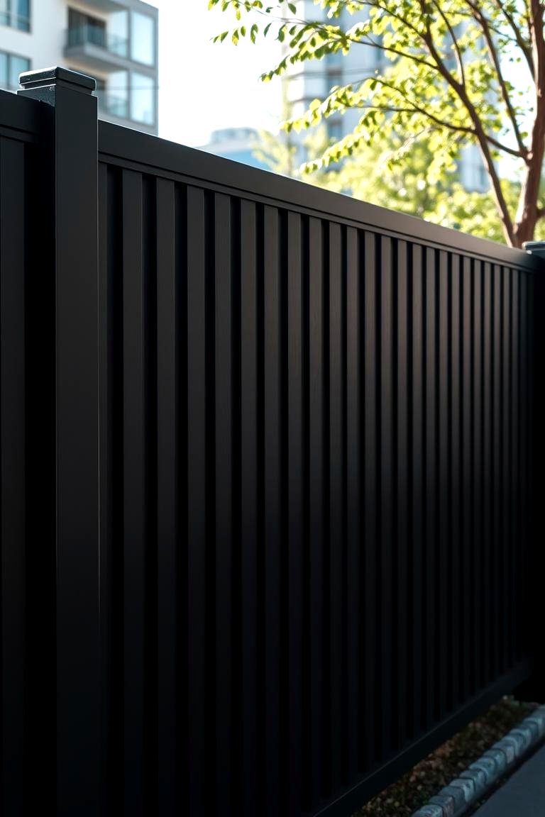 22 Striking Black Fence Designs for Outdoor Spaces - Lost At E Minor