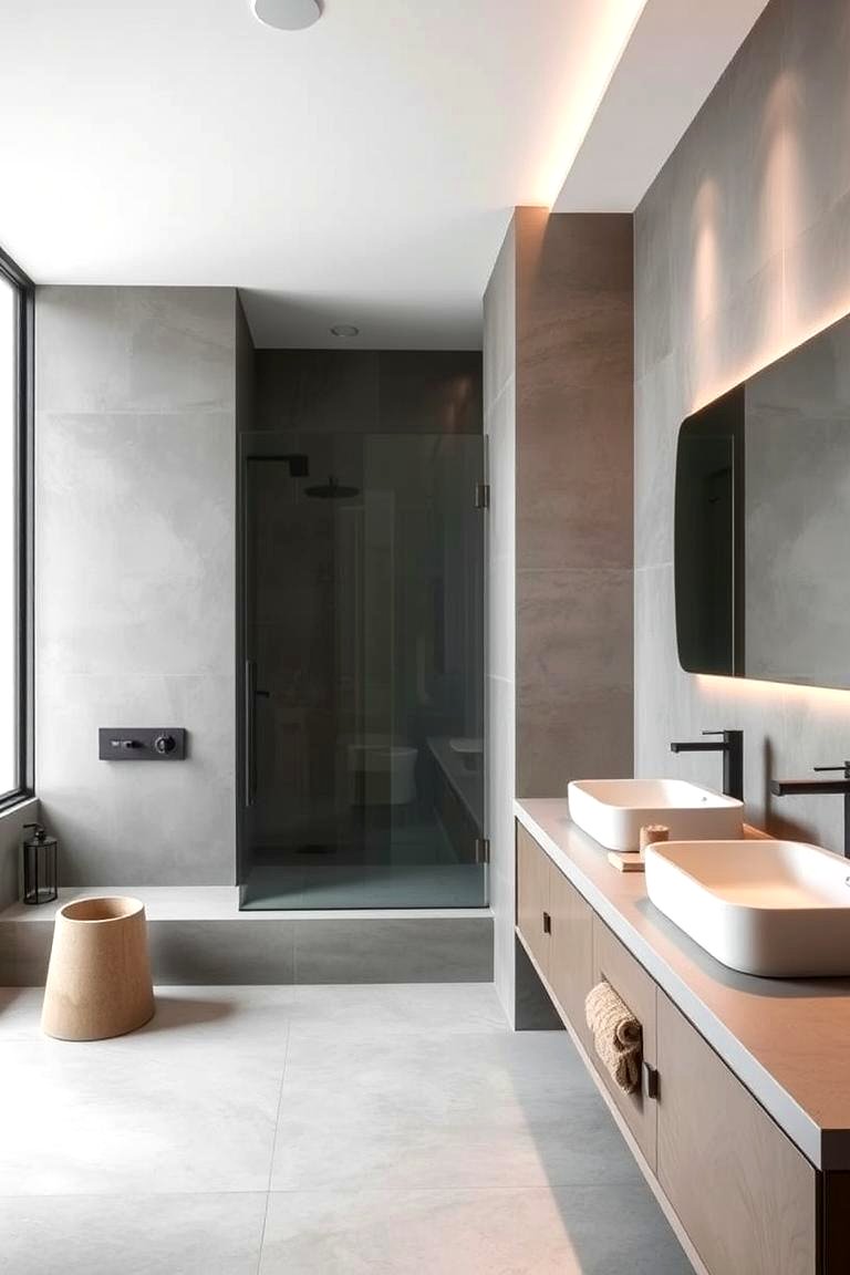 22 Concrete Bathroom Ideas: Modern Industrial Chic Spaces - Lost At E Minor