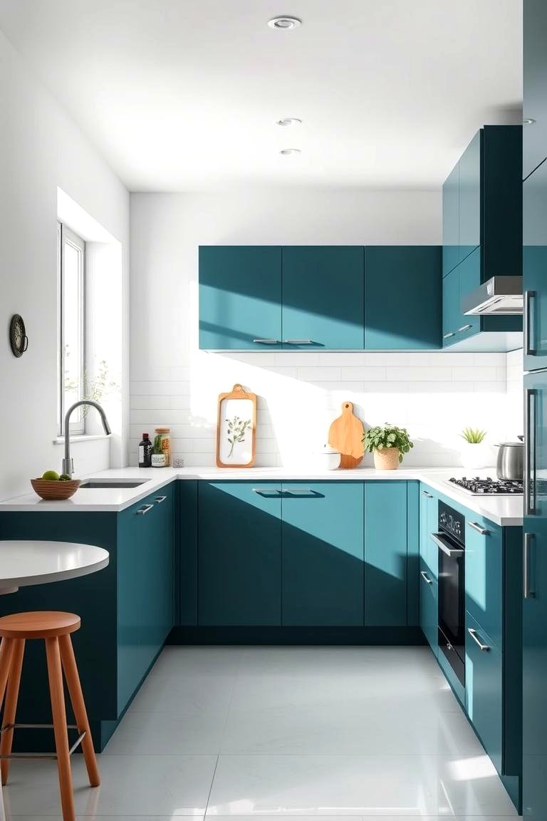 22 Fresh Teal & White Kitchen Ideas for a Crisp, Modern Look - Lost At ...