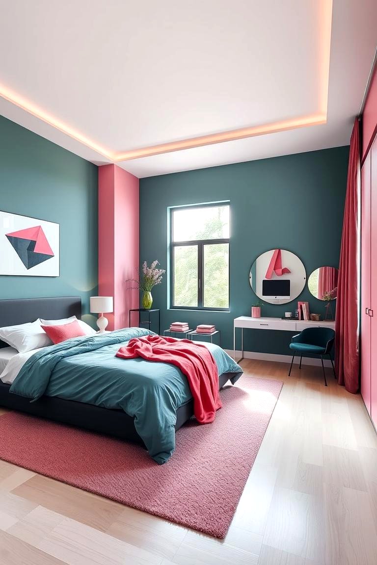 22 Playful Teal & Pink Bedroom Themes for a Chic Aesthetic - Lost At E ...