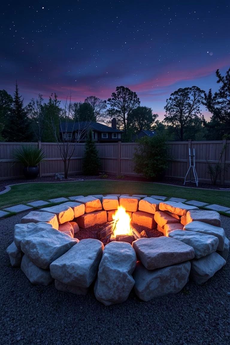 22 Boulder Fire Pit Ideas for Natural Outdoor Ambiance - Lost At E Minor