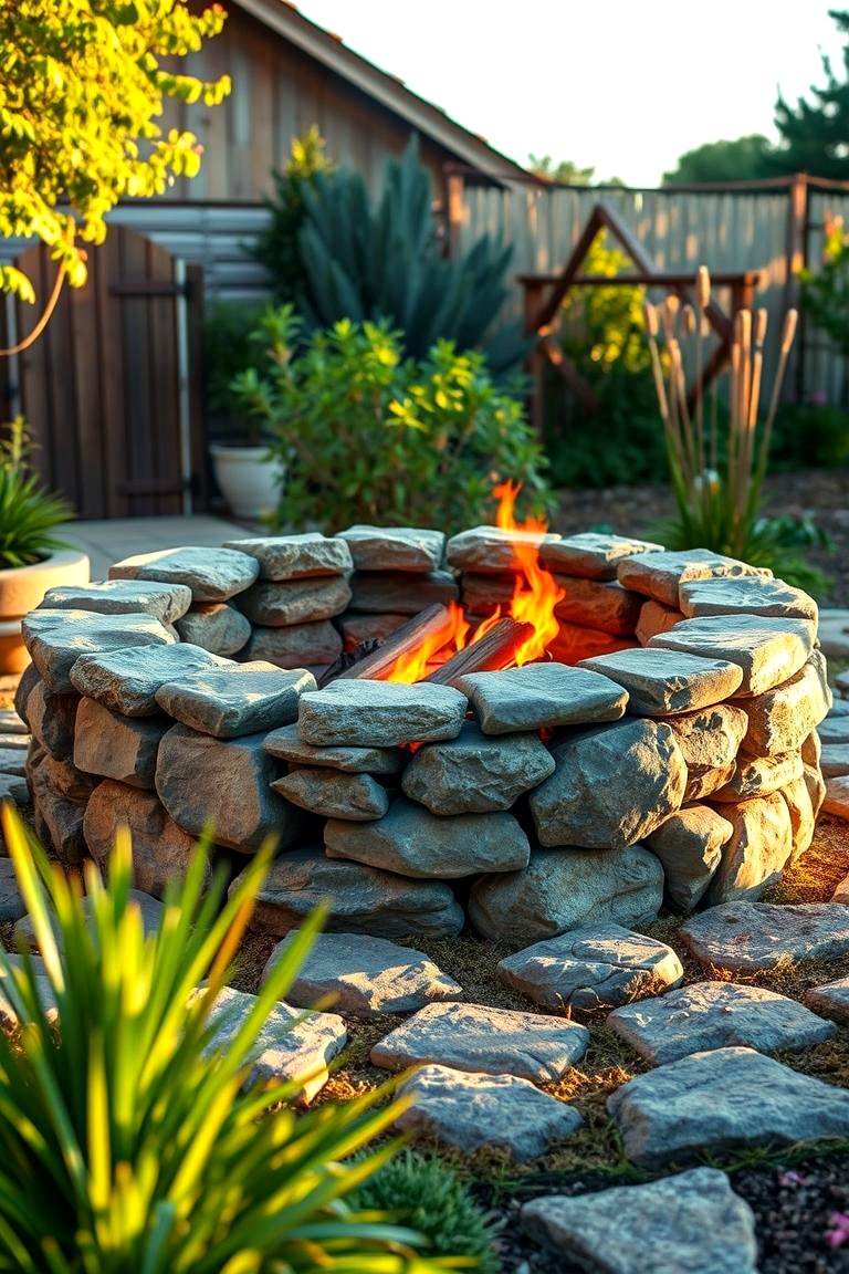 22 Stunning Rock Fire Pit Ideas for Outdoor Gatherings - Lost At E Minor