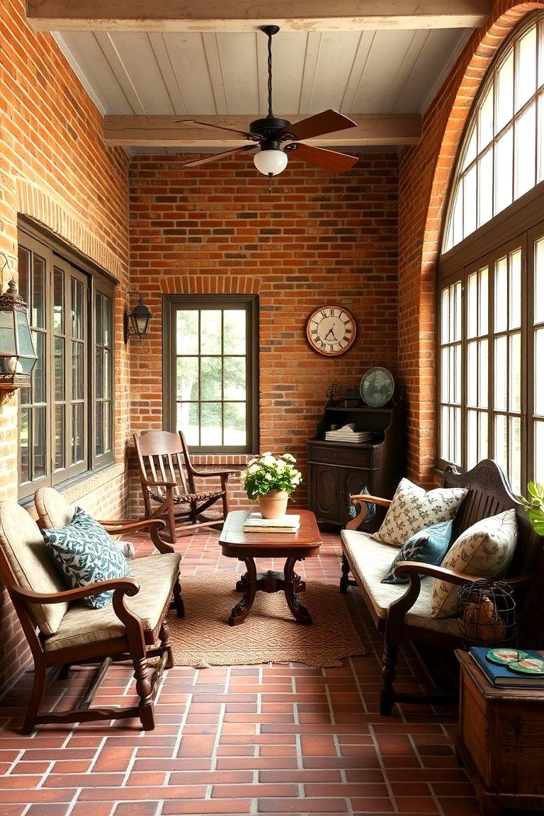 22 Brick Floor Sunroom Ideas for Year-Round Comfort - Lost At E Minor
