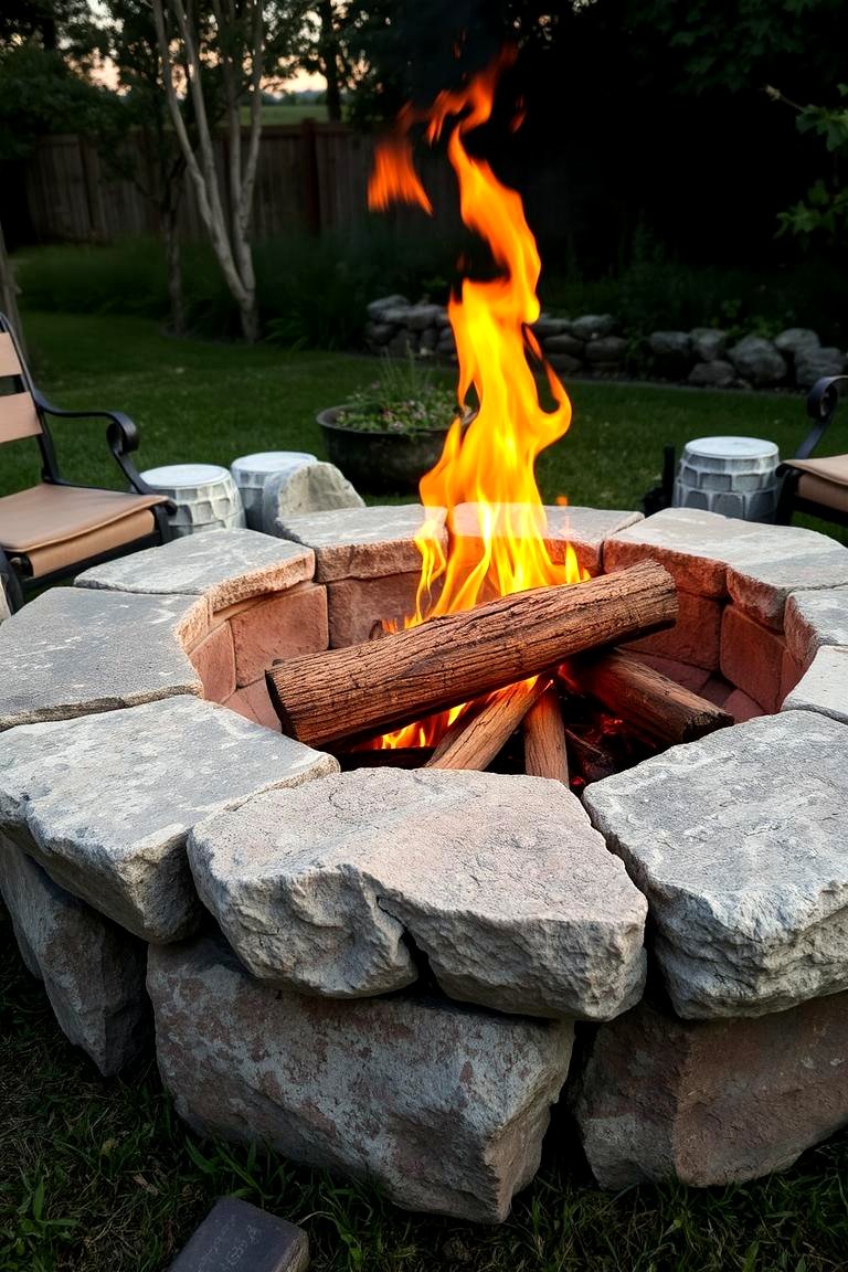 22 Stone Fire Pit Ideas for Cozy Outdoor Gatherings - Lost At E Minor