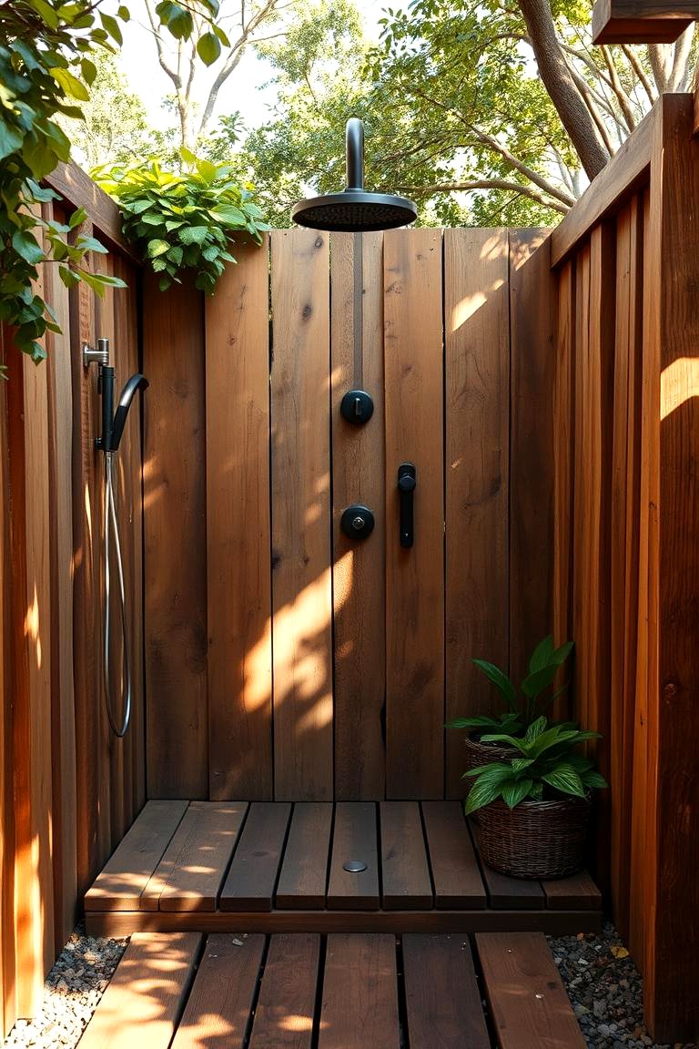 22 Inviting Outdoor Shower Ideas for Your Backyard Oasis - Lost At E Minor